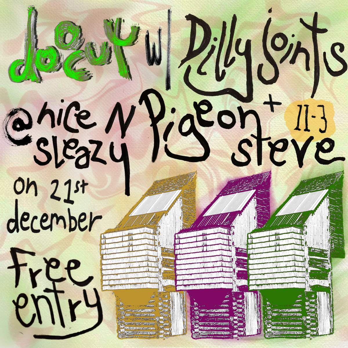 Doocut with Dilly Joints & Pigeon Steve at Nice N Sleazy, Glasgow