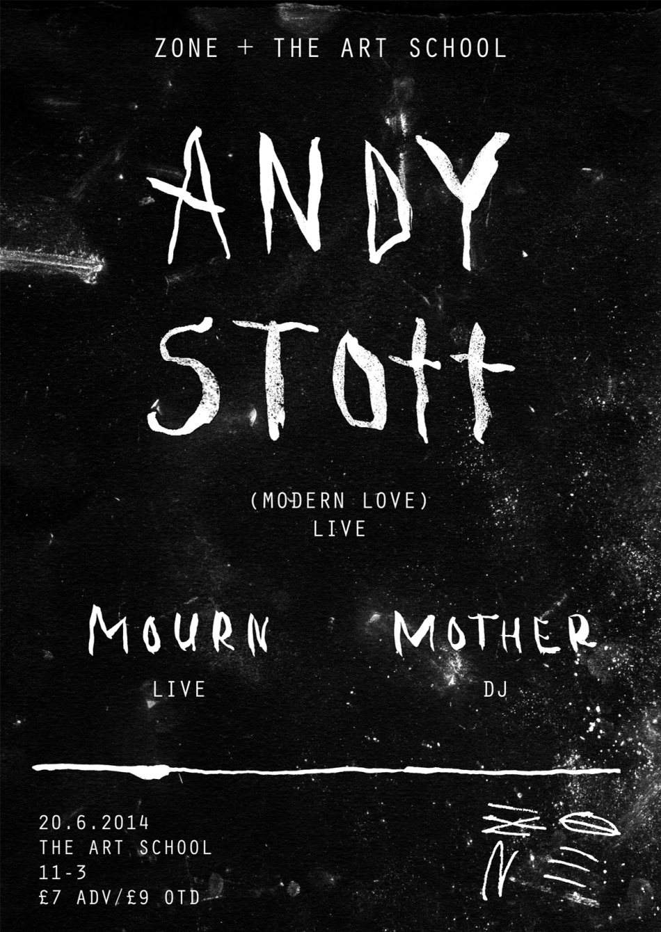 Zone presents Andy Stott bij The Art School, Glasgow