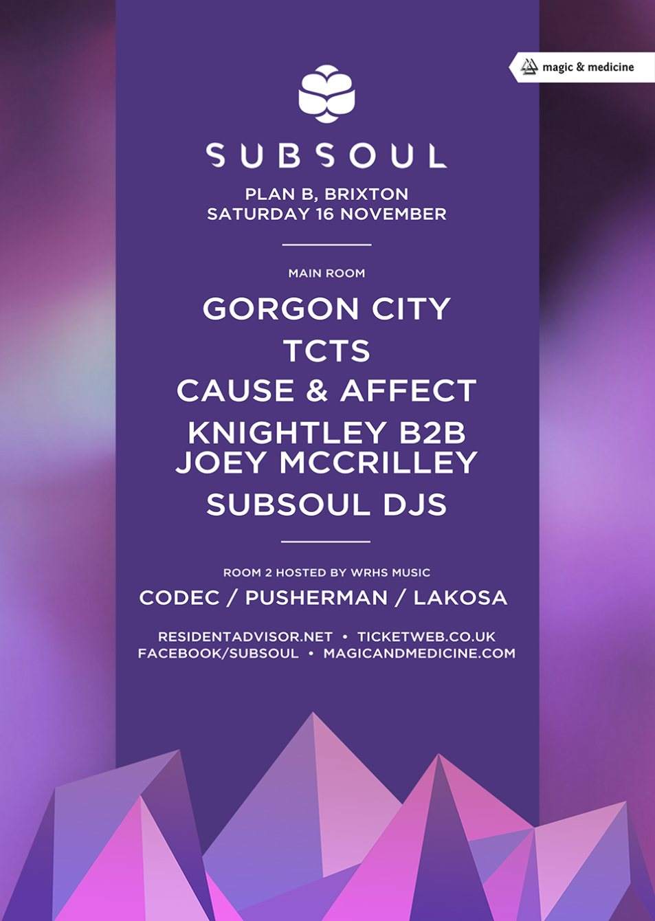 Subsoul Feat. Gorgon City, Tcts, Cause & Affect, Codec, Pusherman ...