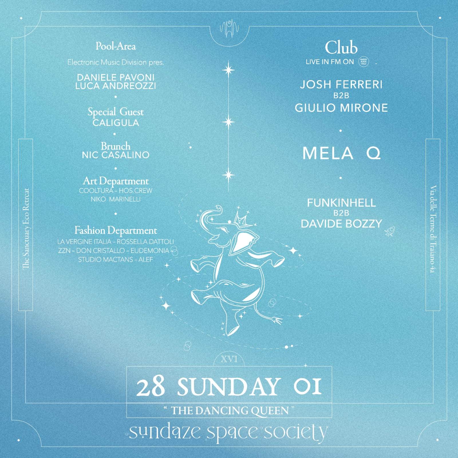 SUNDAZE SPACE SOCIETY 28.01 en The Sanctuary Eco Retreat, Roma