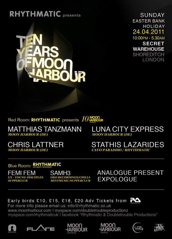 Rhythmatic presents 10 Years Of Moon Harbour with Matthias Tanzmann ...