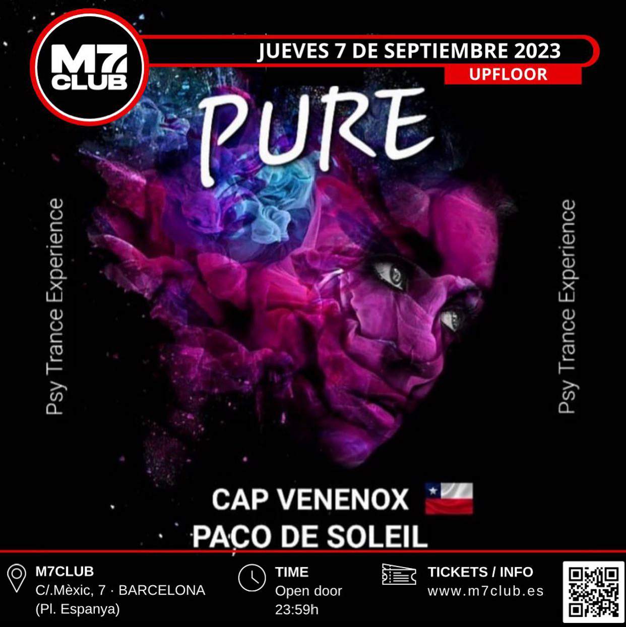 PURE PSYTRANCE [Paco de Soleil & Cap Venenox] at M7 Club, Barcelona