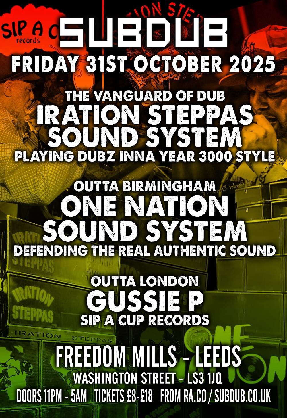 SUBDUB - Iration Steppas Sound System, One Nation Sound System & Gussie ...