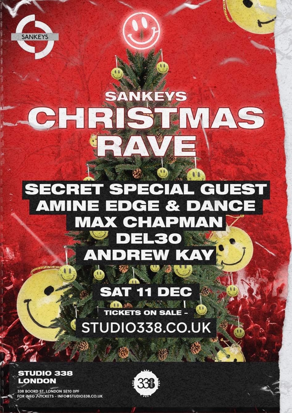 Sankeys Christmas Rave with Amine Edge & Dance, Max Chapman + Very ...