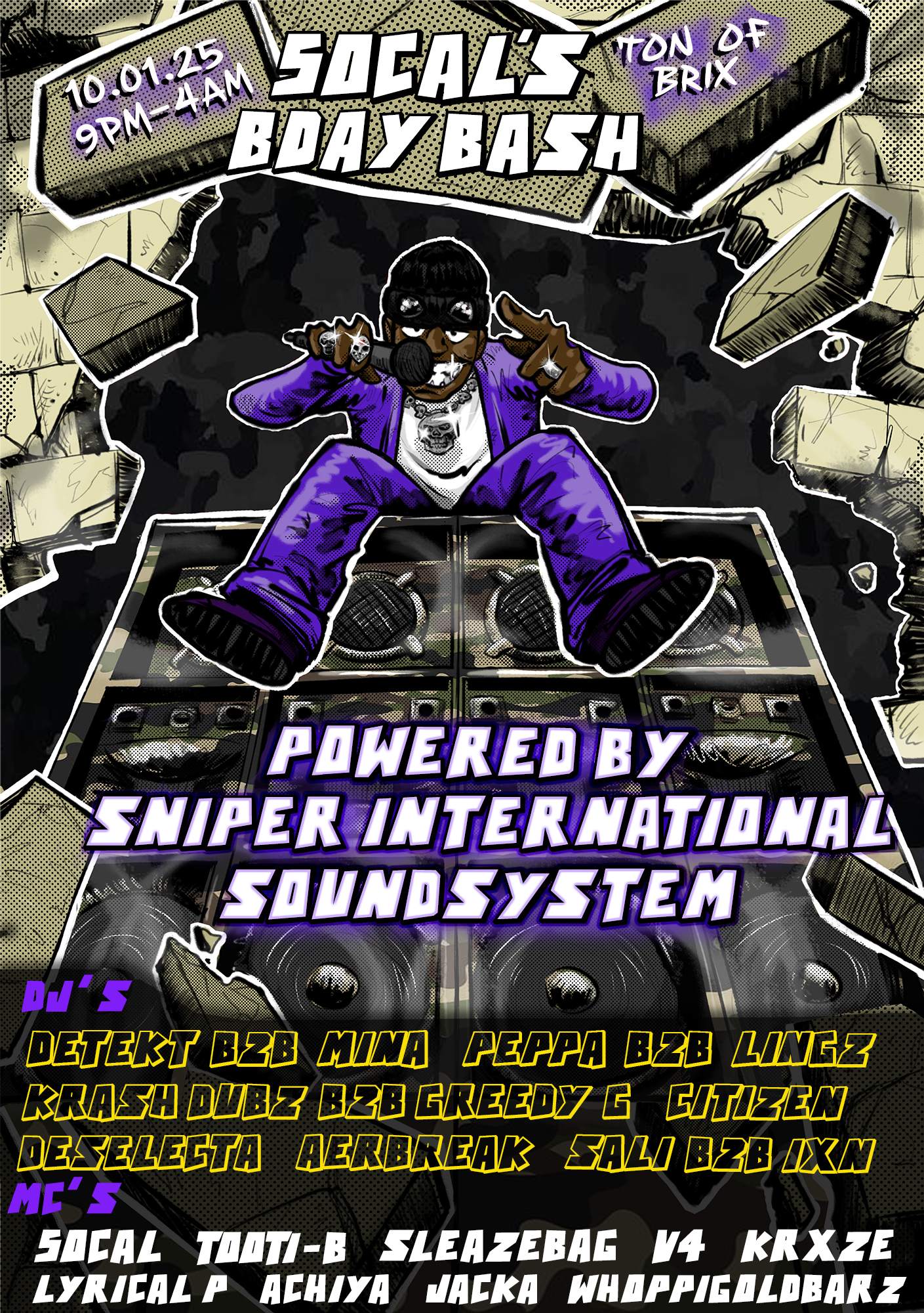 50CAL'S Birthday Bash - Powered by Sniper International Soundsystem at The Ton of Brix, London