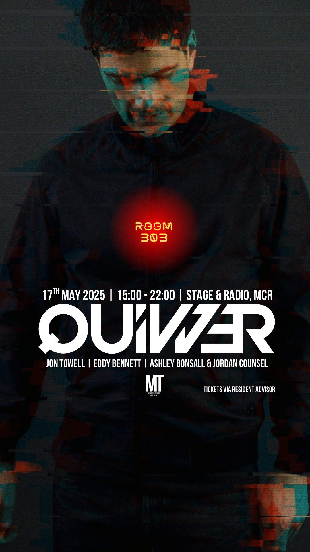 Room 303 presents Quivver - Melotech at Stage and Radio, Manchester