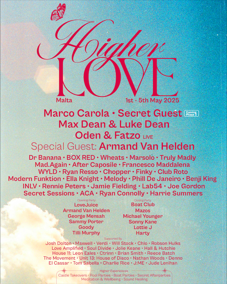 Higher Love Festival Malta - Bank Holiday 1st - 5th May 2025 at TBA - 4 ...