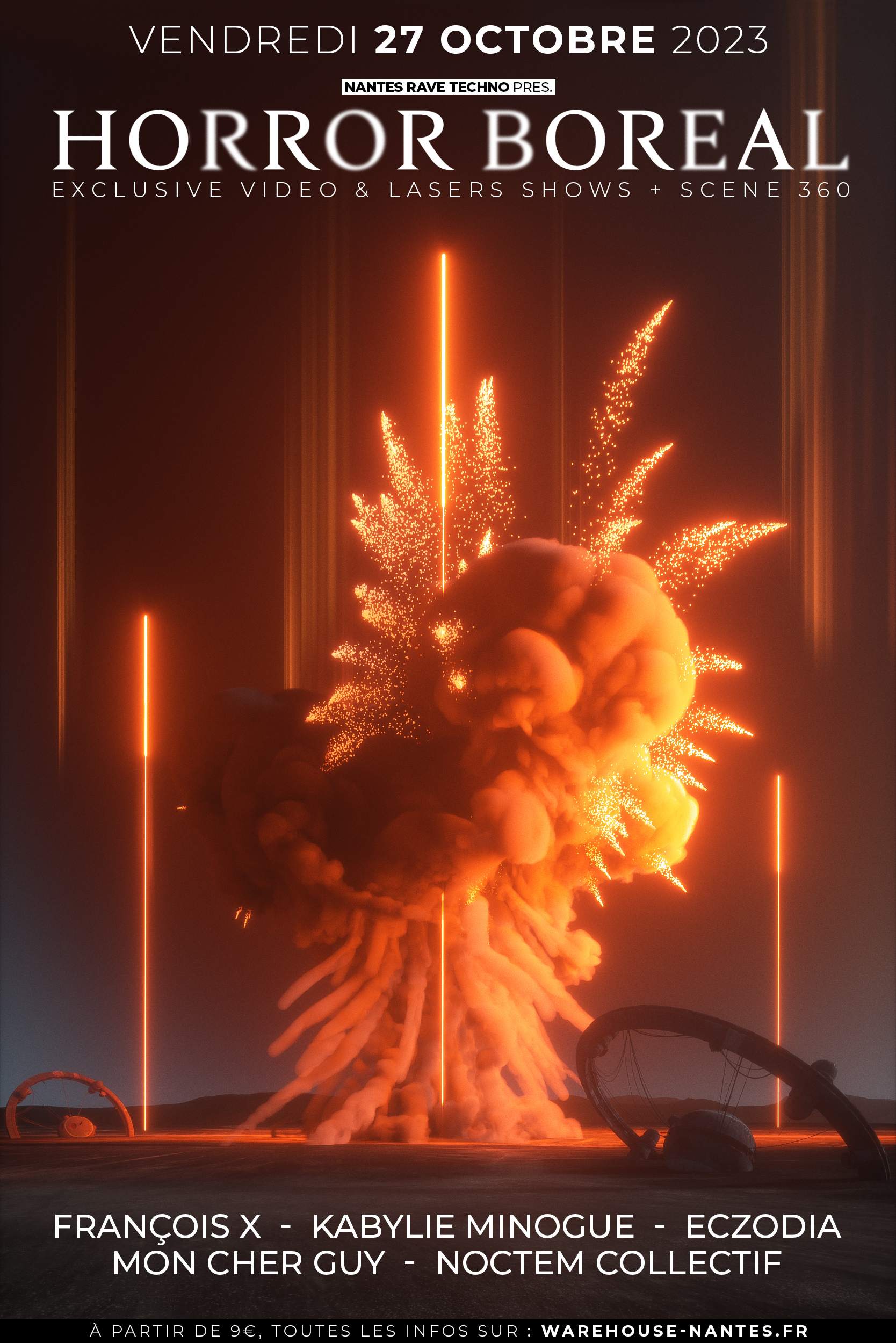 Nantes Rave Techno - Edition Horror Boreal (Scène 360°) em Warehouse ...