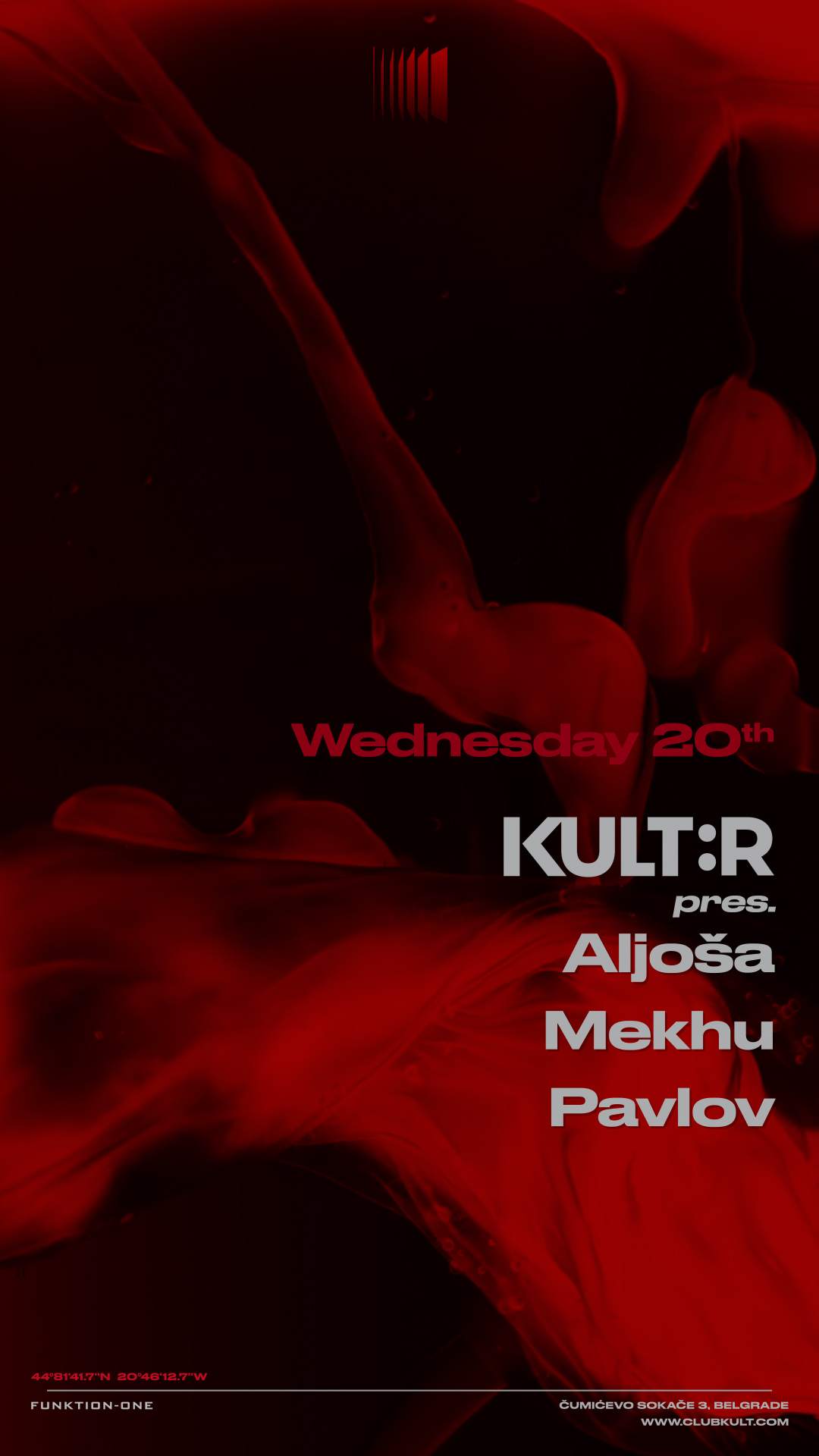 KULT:R pres. Aljoša, Mekhu, Pavlov en Kult, Belgrade