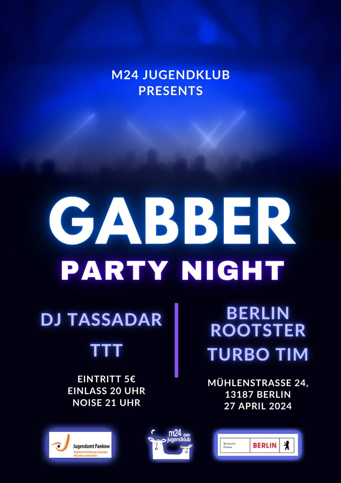 Gabber party night at M24 Jugendklub, Berlin