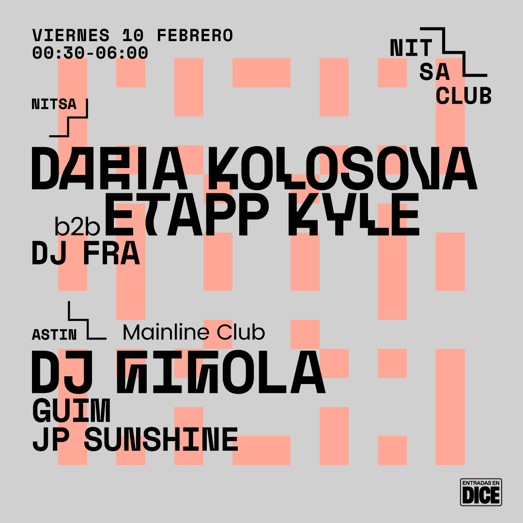 Daria Kolosova b2b Etapp Kyle / Mainline Club: DJ Gigola at Nitsa Club ...