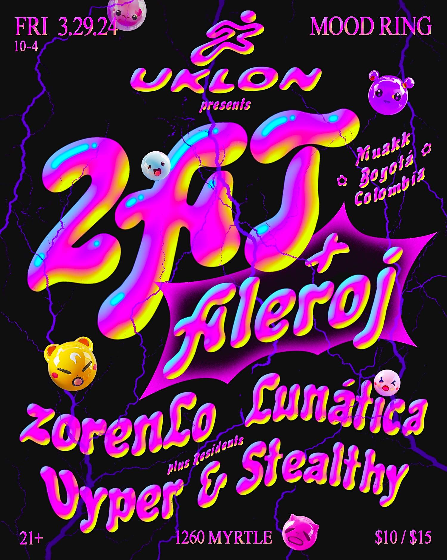 Uklon presents: 2AT + Aleroj at Mood Ring, New York City