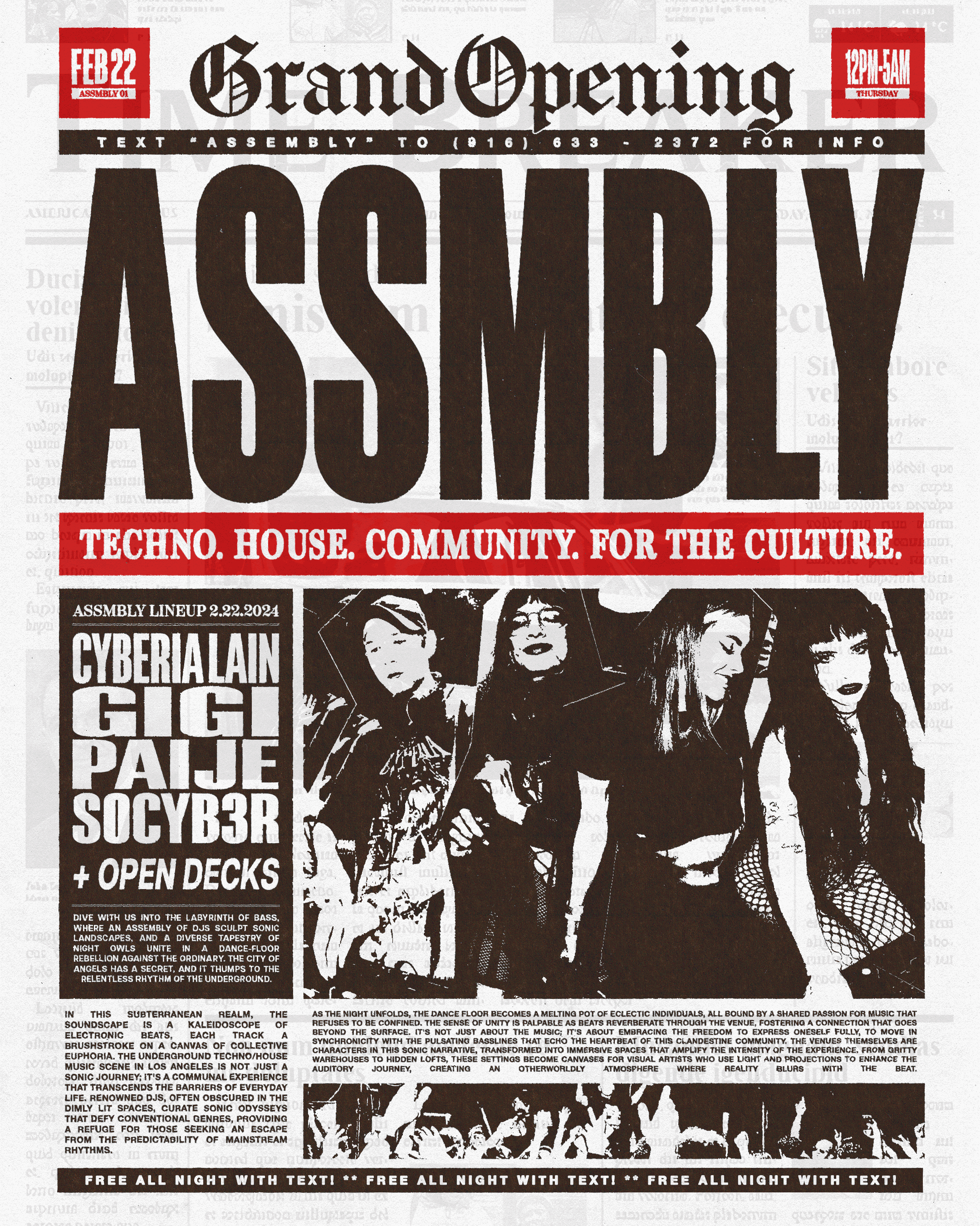 SXTCY presents: ASSMBLY (Grand Opening) at TBA, Los Angeles