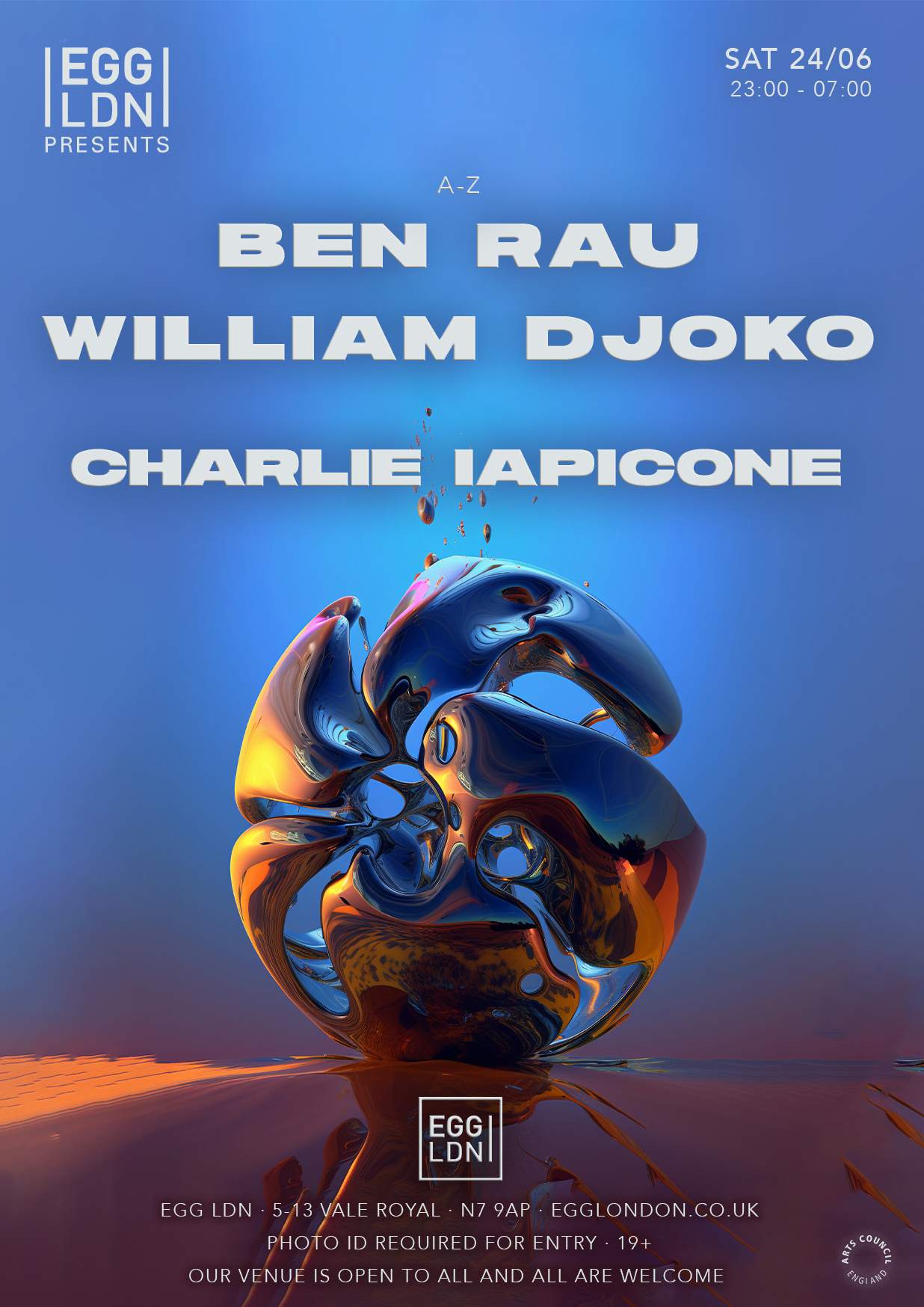 Egg LDN Pres: Ben Rau, William Djoko & Charlie Iapicone at Egg London ...