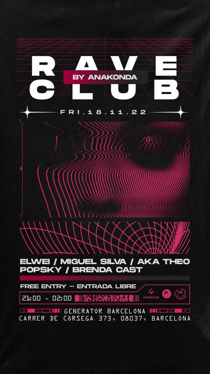 CLUB RAVE BY ANAKONDA a Generator Barcelona, Barcellona