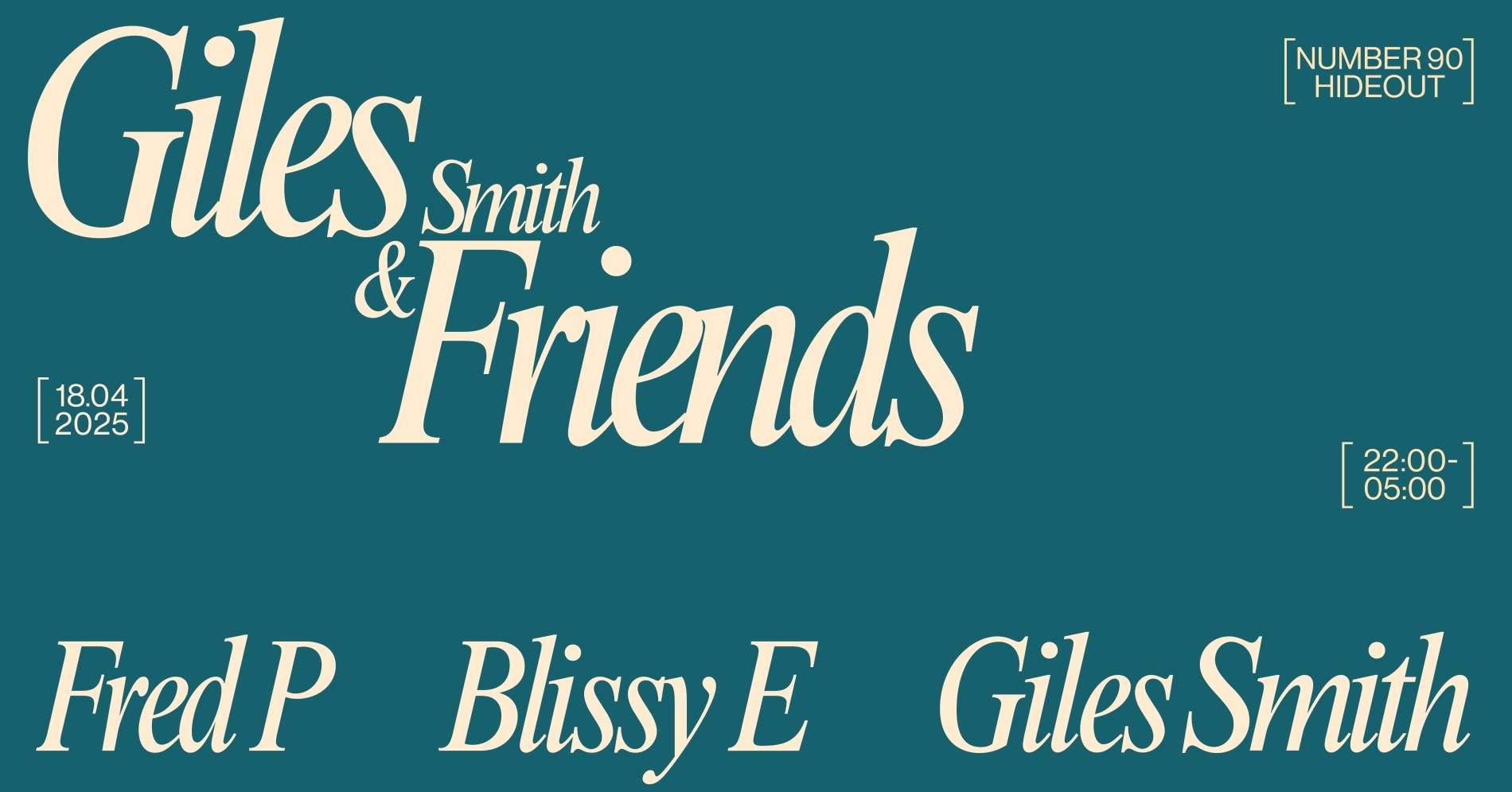 Giles Smith & Friends at NUMBER 90 LONDON, London