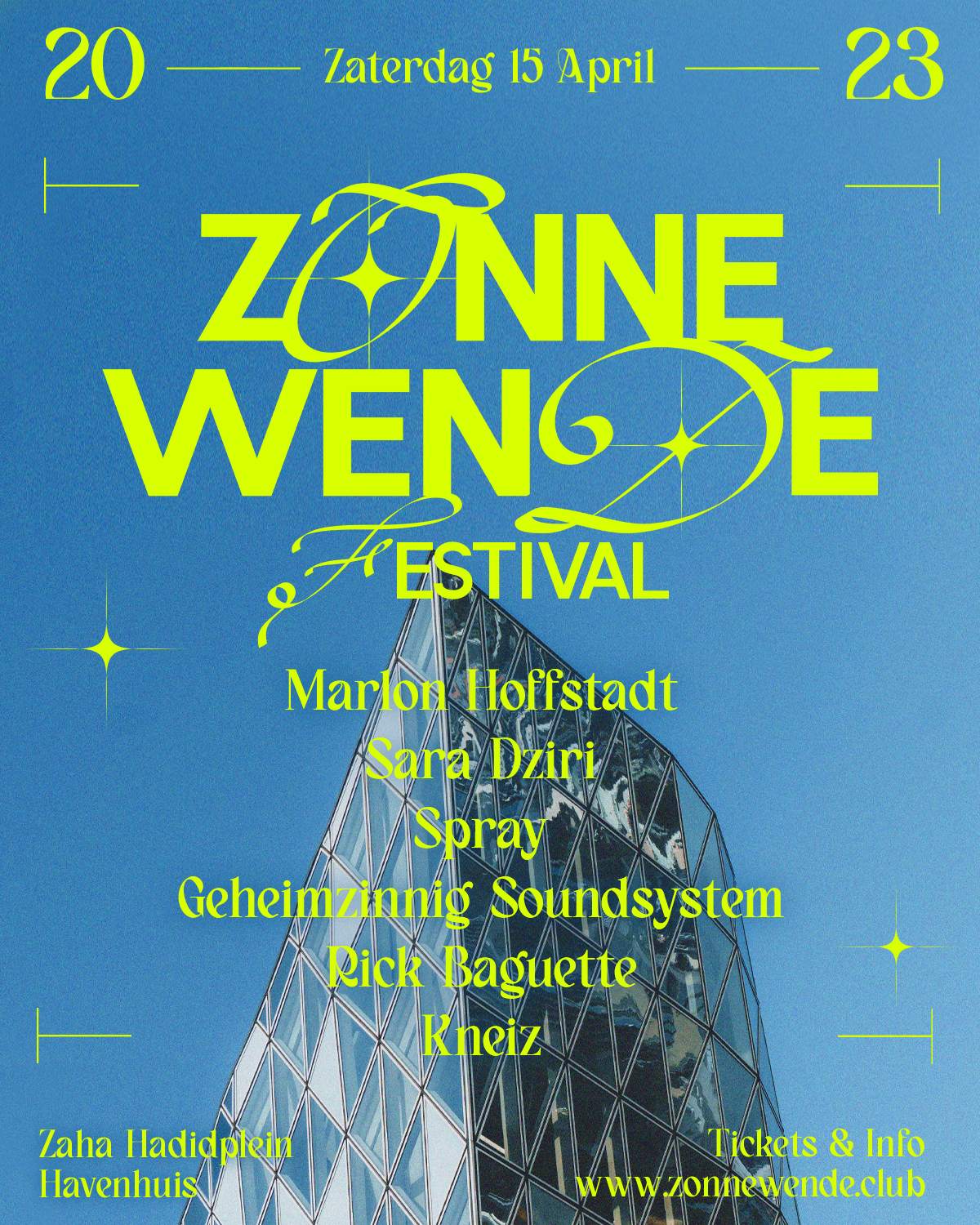 Zonnewende Festival 2023 en Zaha Hadid's Port House, Antwerp