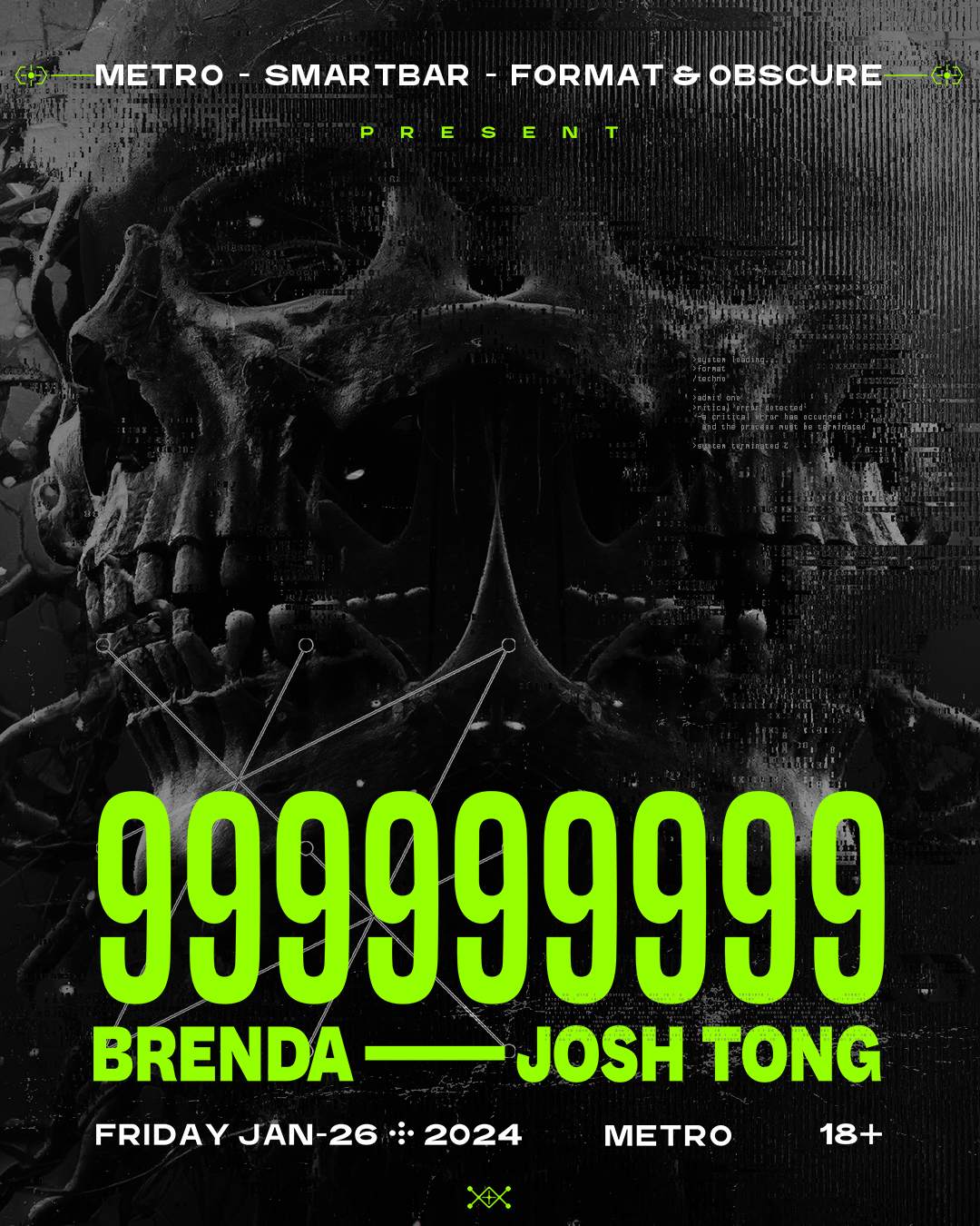 Metro, smartbar, Format & Obscure present 999999999 - Brenda - Josh ...