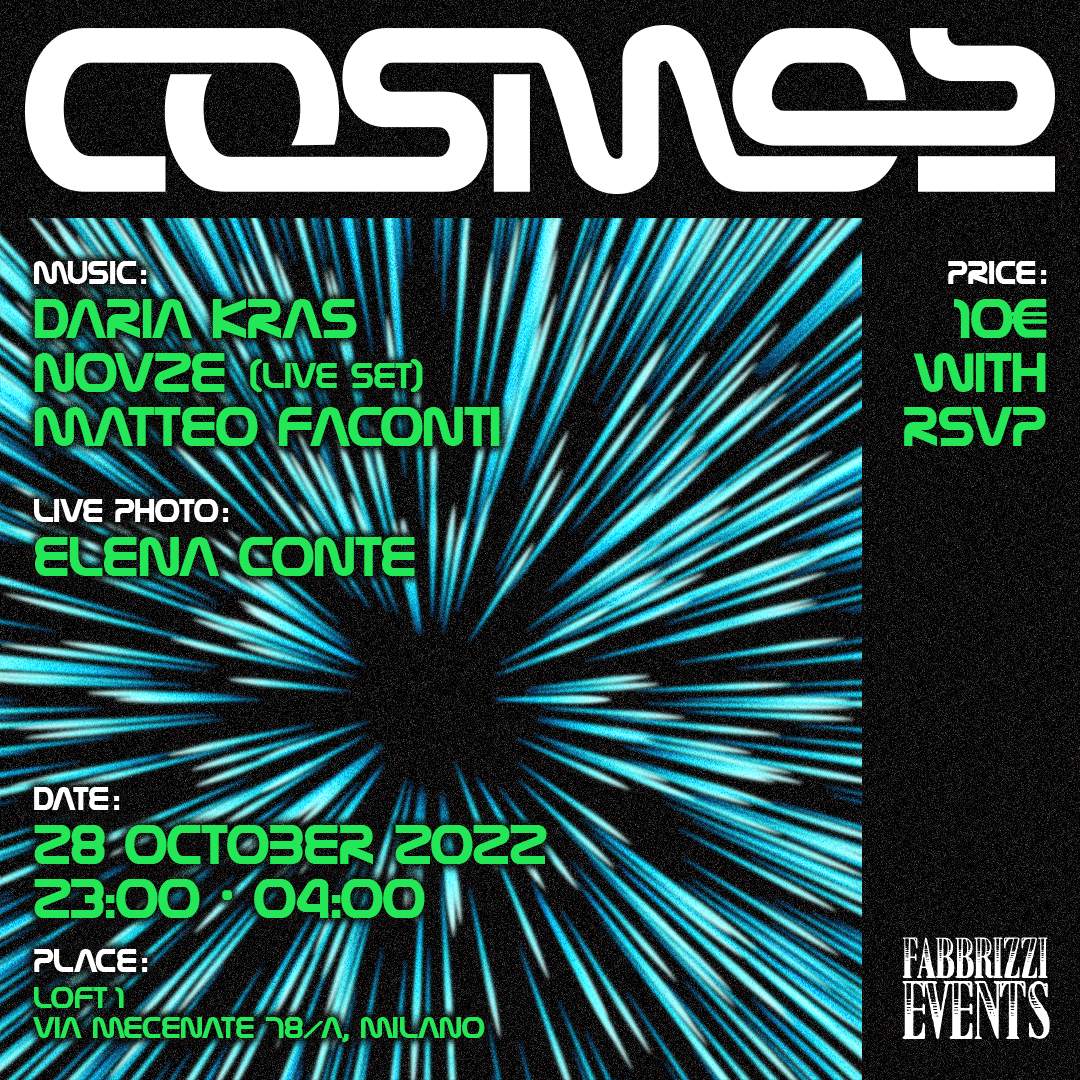COSMOS: Photo Exhibition and Techno Dj Set at TBA - Milan, Milan