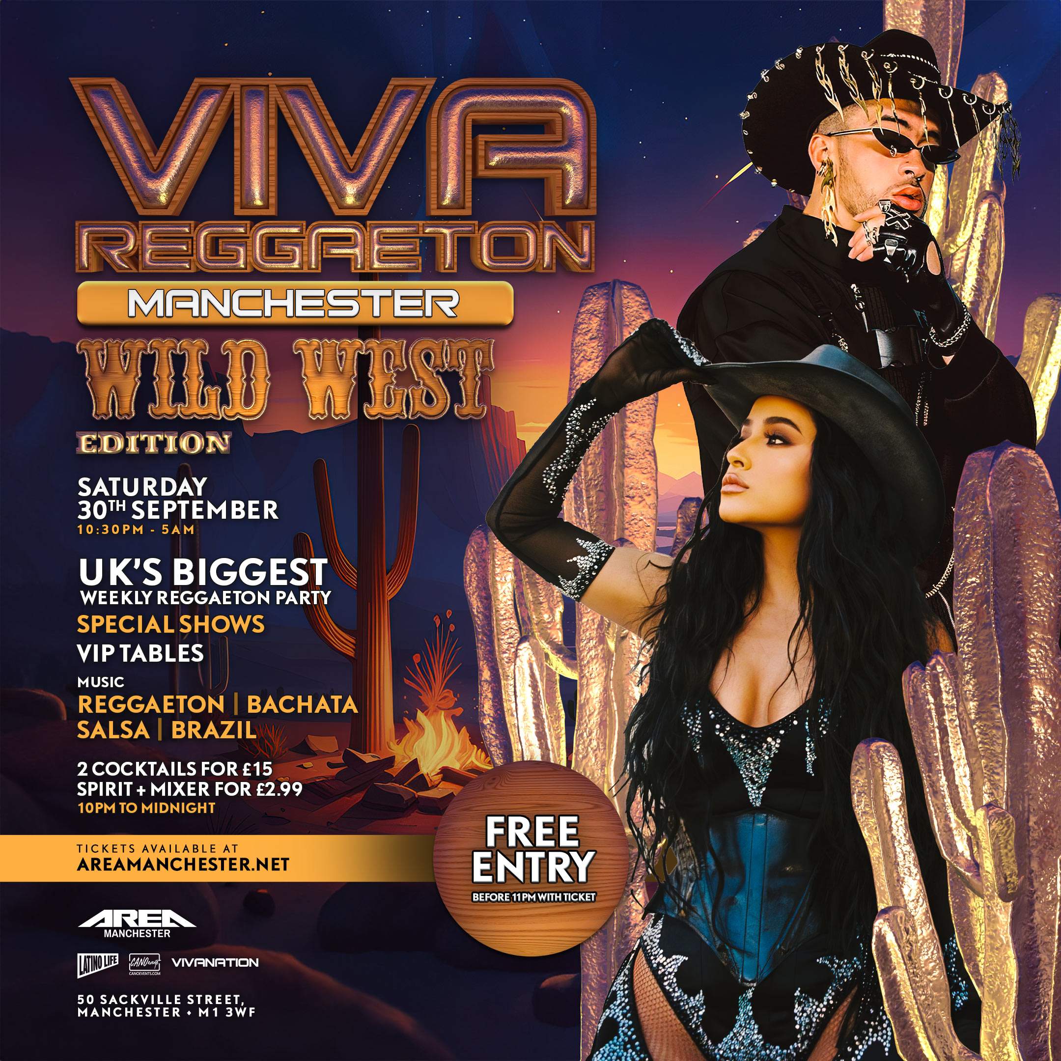 Viva Reggaeton - Manchester - Wild West Edition en Area Manchester ...