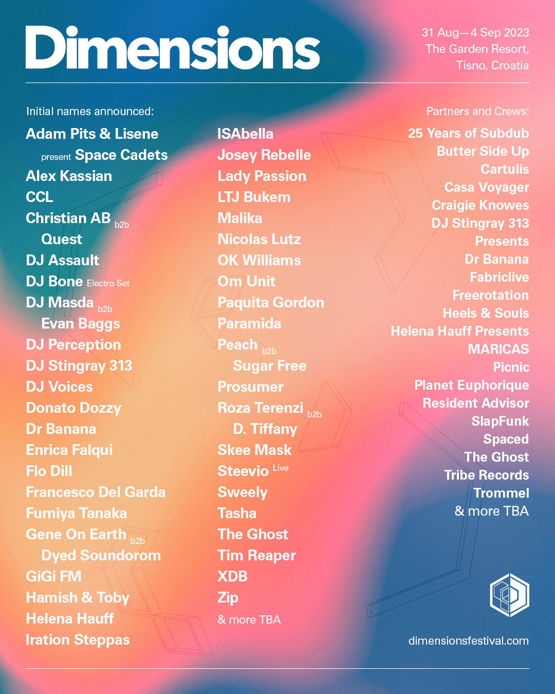 Dimensions Festival 2023 at The Garden Tisno, Croatia · Tickets