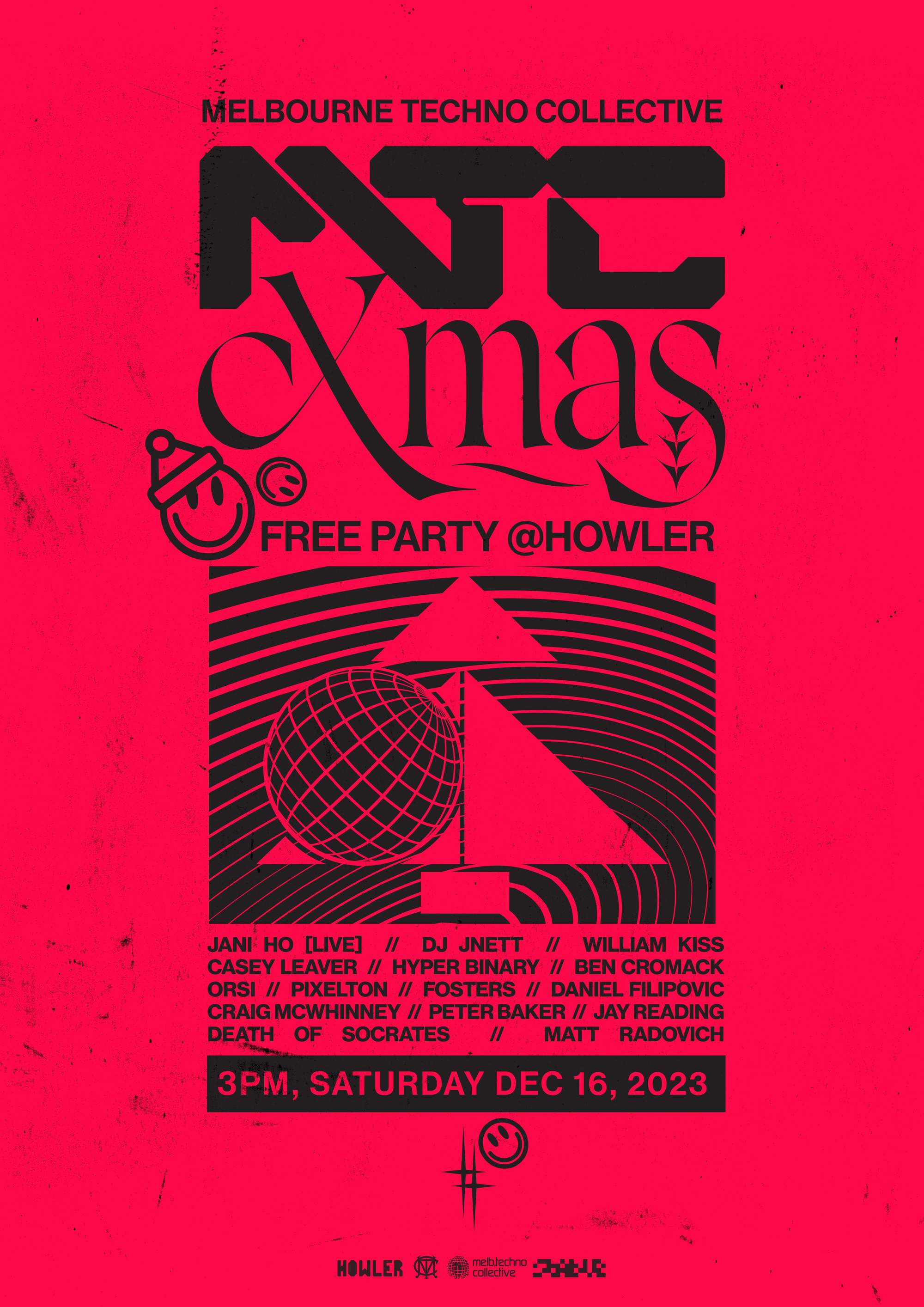 A Melbourne TECHNO Collective Xmas at Howler, Melbourne