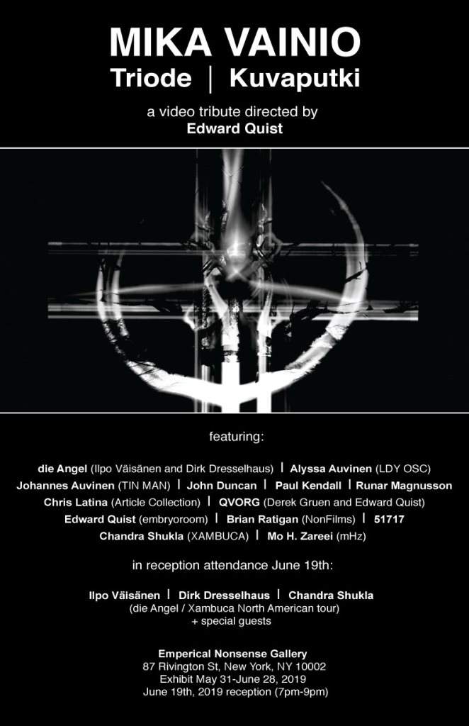 Mika Vainio: Triode/Kuvaputki a Video Tribute Directed by Edward Quist ...