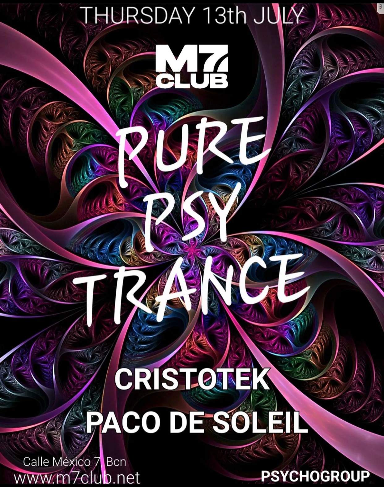 PURE PSYTRANCE [Paco de Soleil & Cristotek] at M7 Club, Barcelona