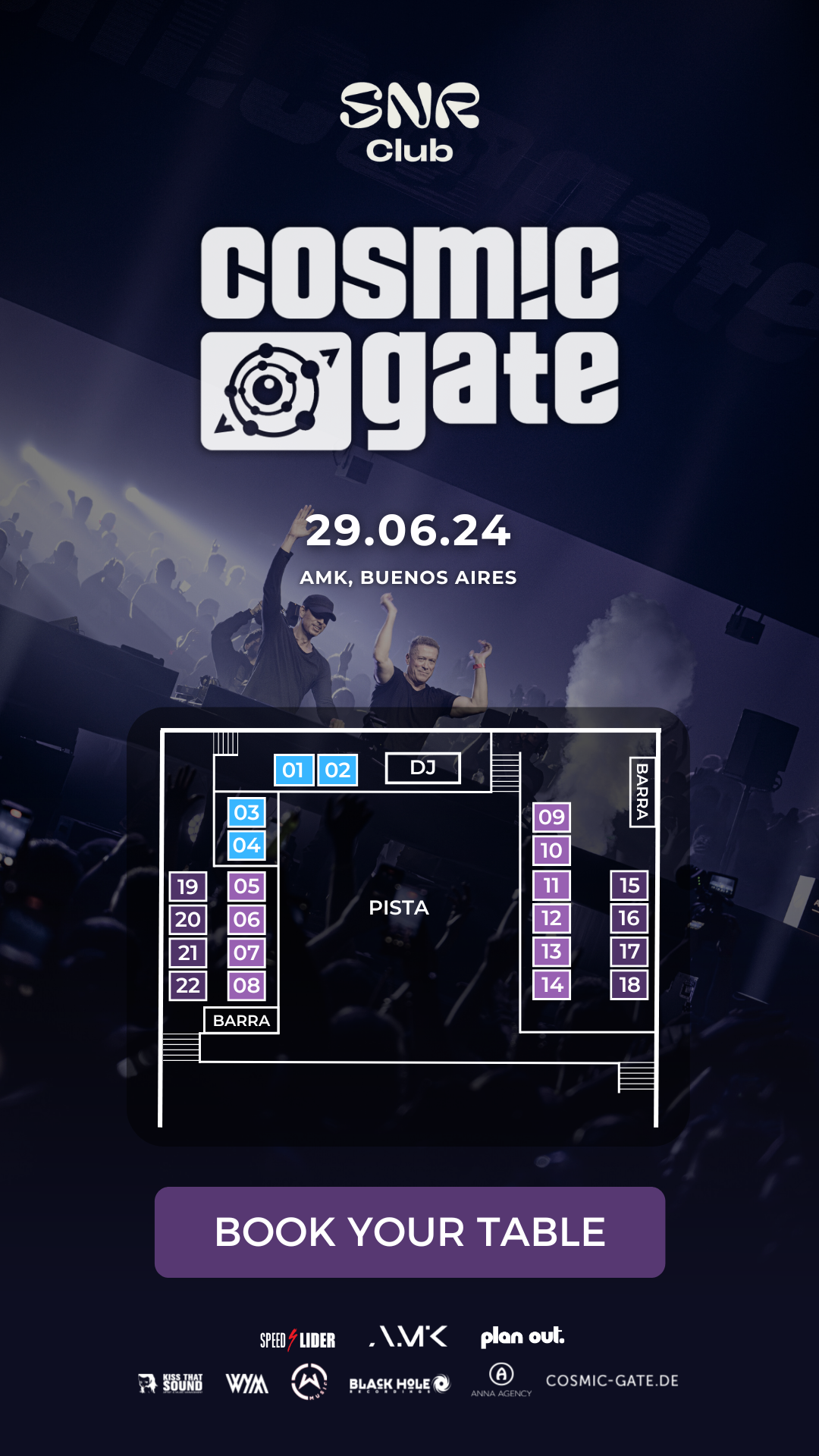 Cosmic Gate & MORE ARTISTS - by SONORA at TBA - AMK Club, Almagro, Buenos Aires