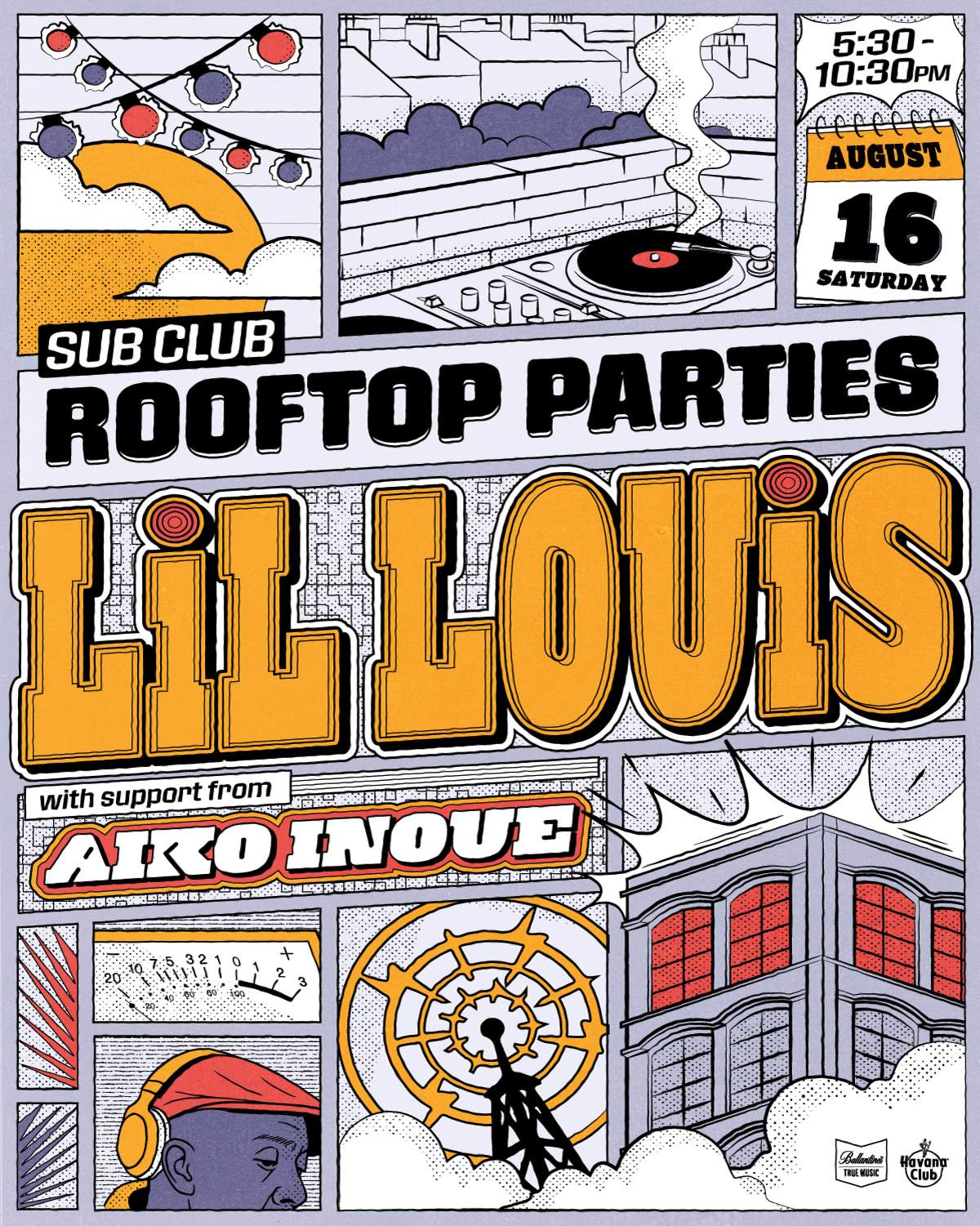 Sub Club Roof Party #9 with Lil' Louis + AIKO INOUE at TBA, Glasgow