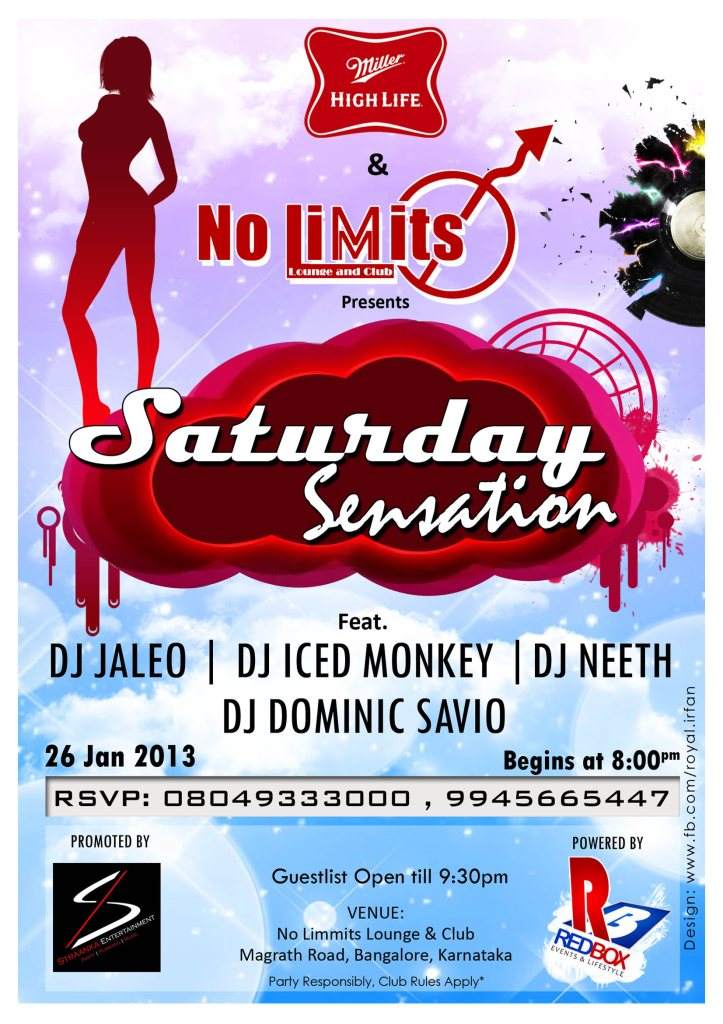 Redbox Events & Lifestyle: Saturday Sensation at No Limmits, Bangalore