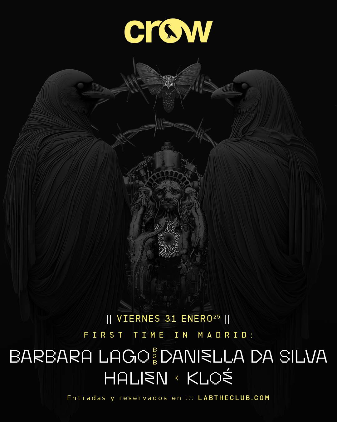 Crow Techno Club with Barbara Lago b2b Daniella da Silva, Halien, KLOE ...