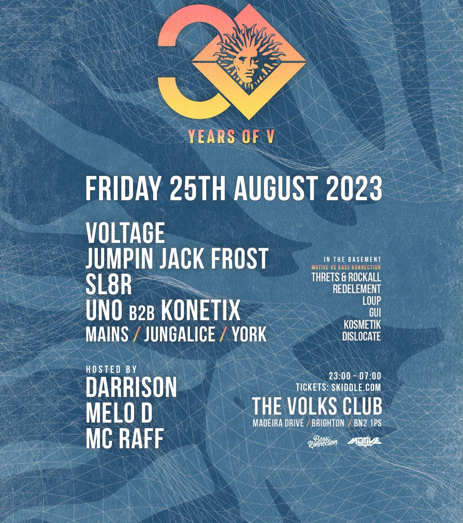 30 Years of V Recordings bij Volks, Brighton