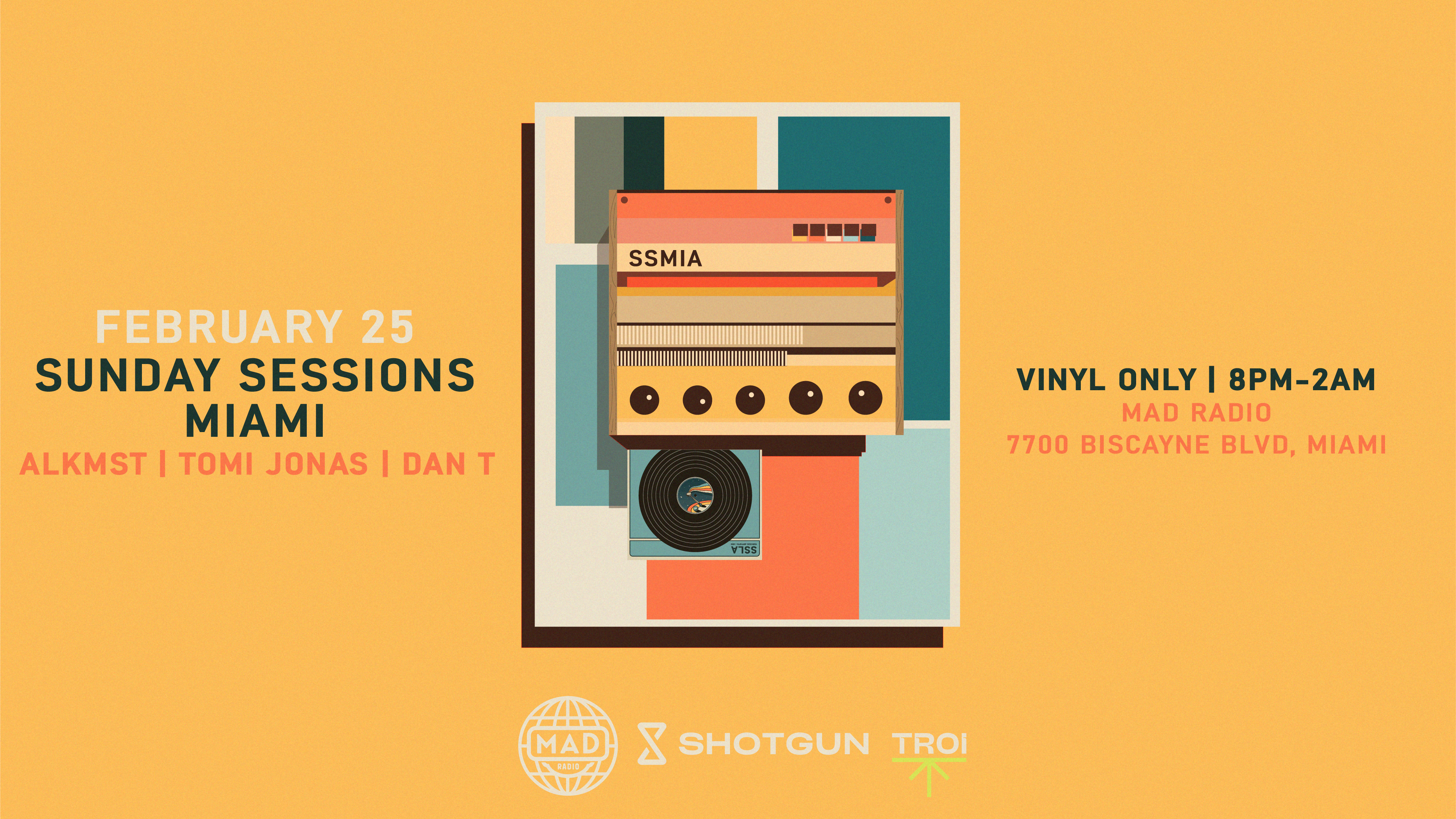 Sunday Sessions Miami (Vinyl only) [Tickets avail at the door] en Mad ...