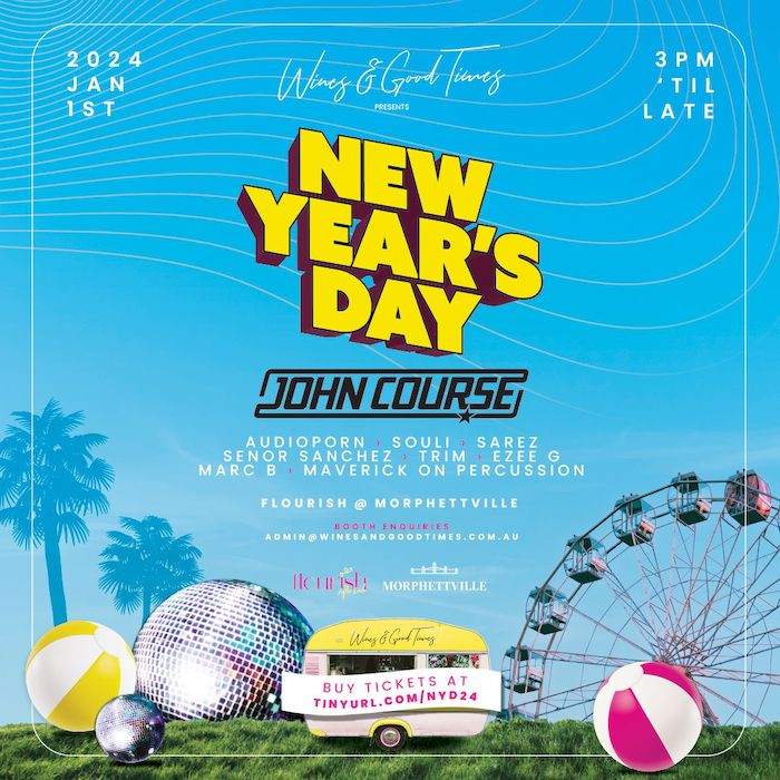 New Years party ft John Course at Morphettville Racecourse, Adelaide