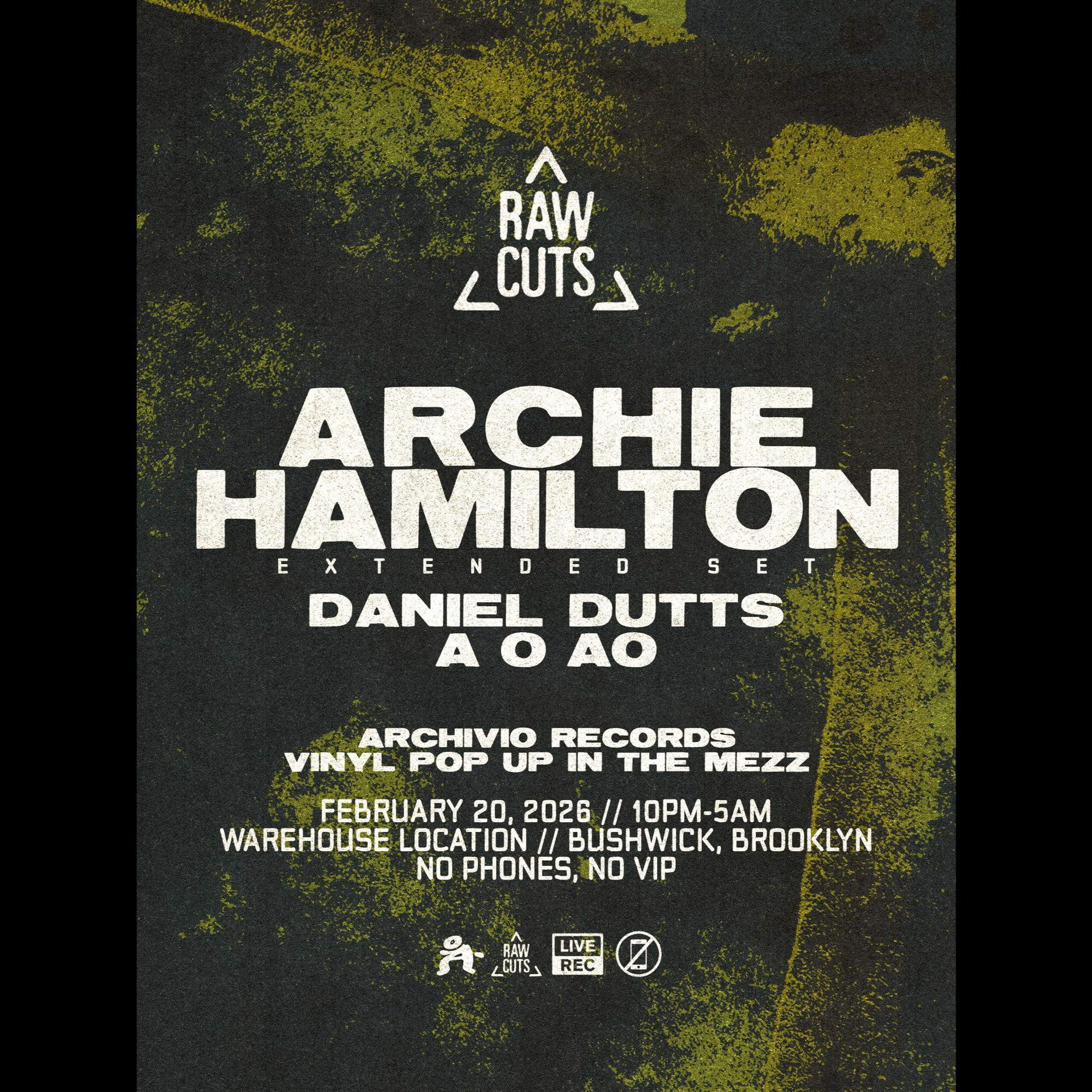 RAW CUTS: Archie Hamilton at TBA - Warehouse, New York City