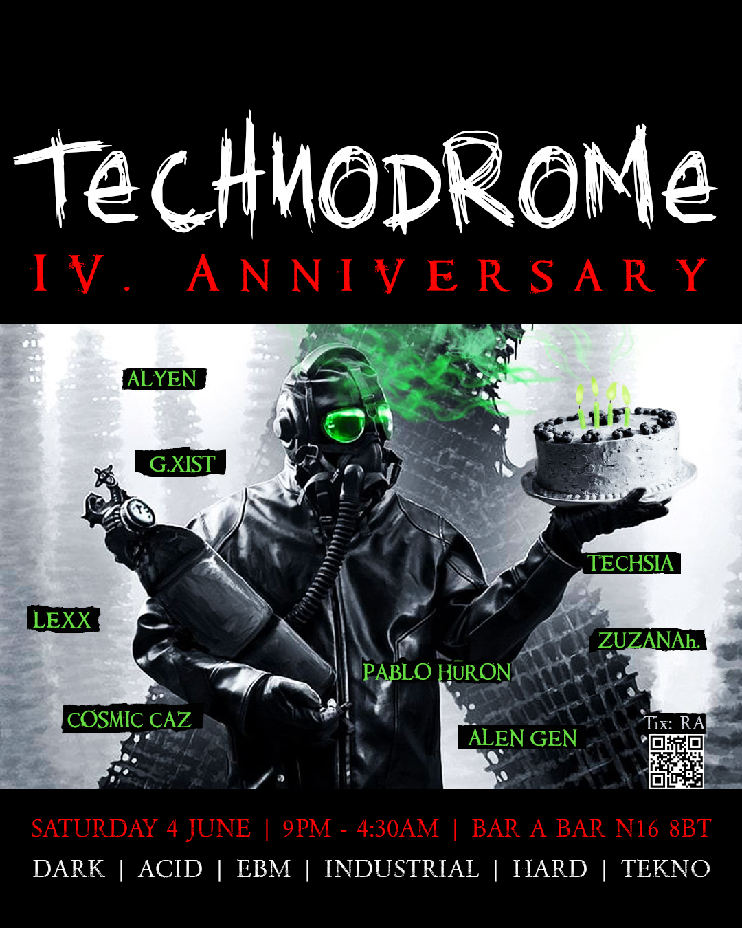 Technodrome IV. Anniversary at Bar A Bar, London