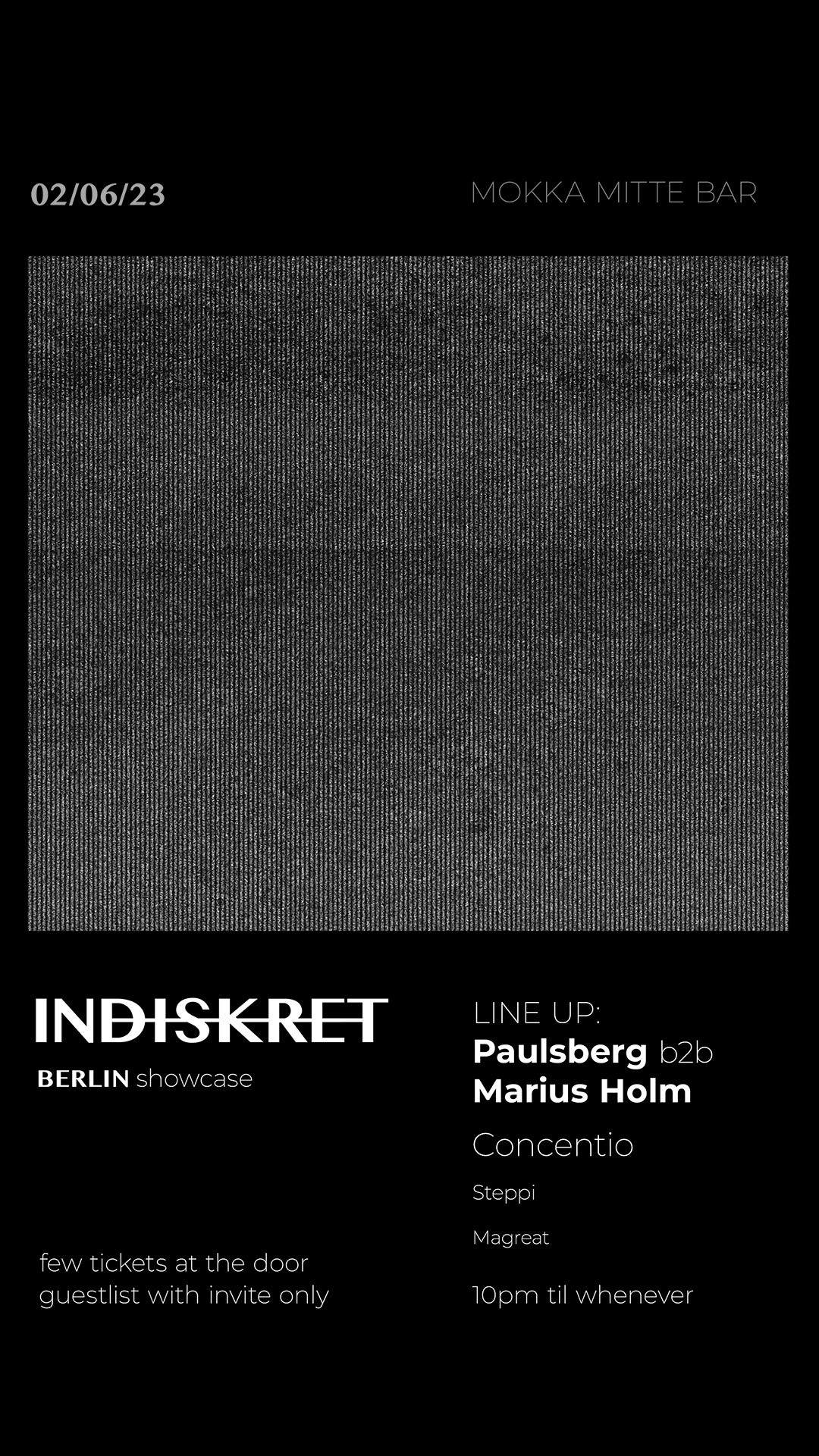 Indiskret Berlin en Mokka Mitte Bar / James Simon Park, Berlín