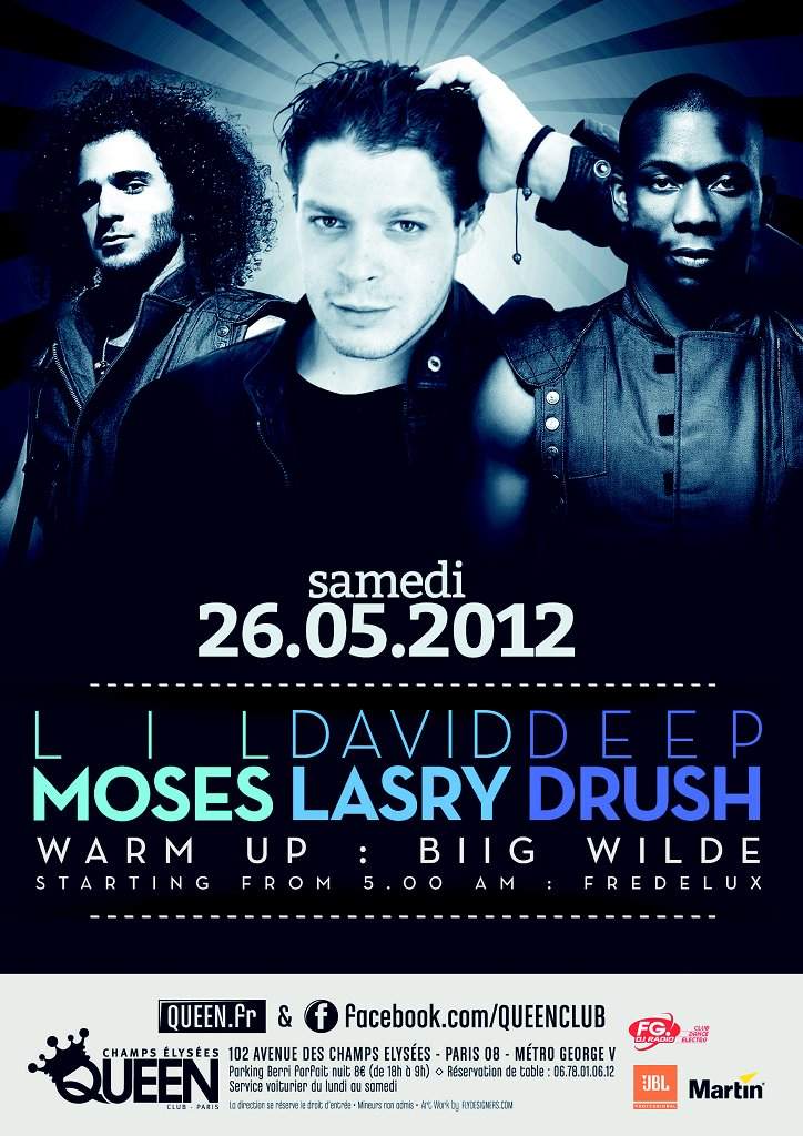 LIL Moses & David Lasry & Deep Drush bei Queen, Le, Paris
