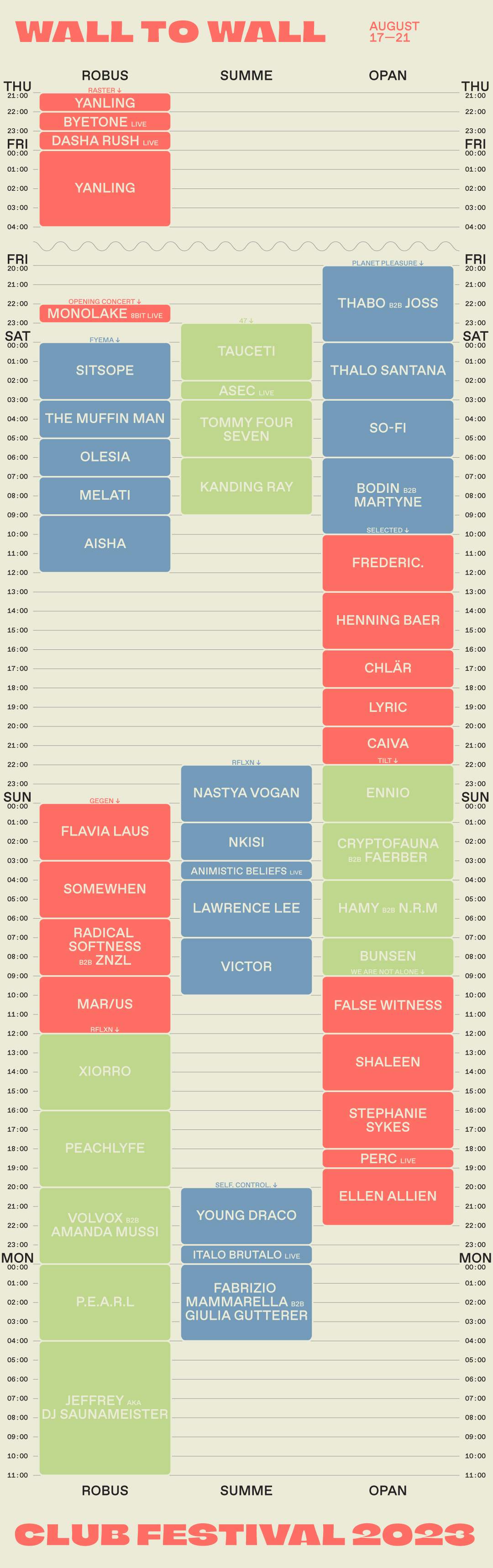 RSO: WALL TO WALL CLUB FESTIVAL 2023 at RSO.BERLIN, Berlin