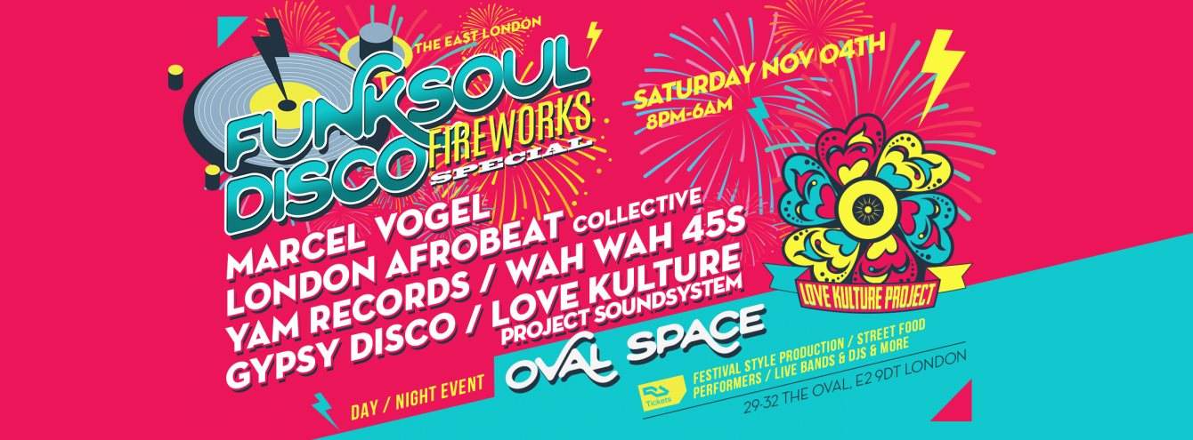 East London Funk & Soul Fireworks Night Special en Oval Space, London