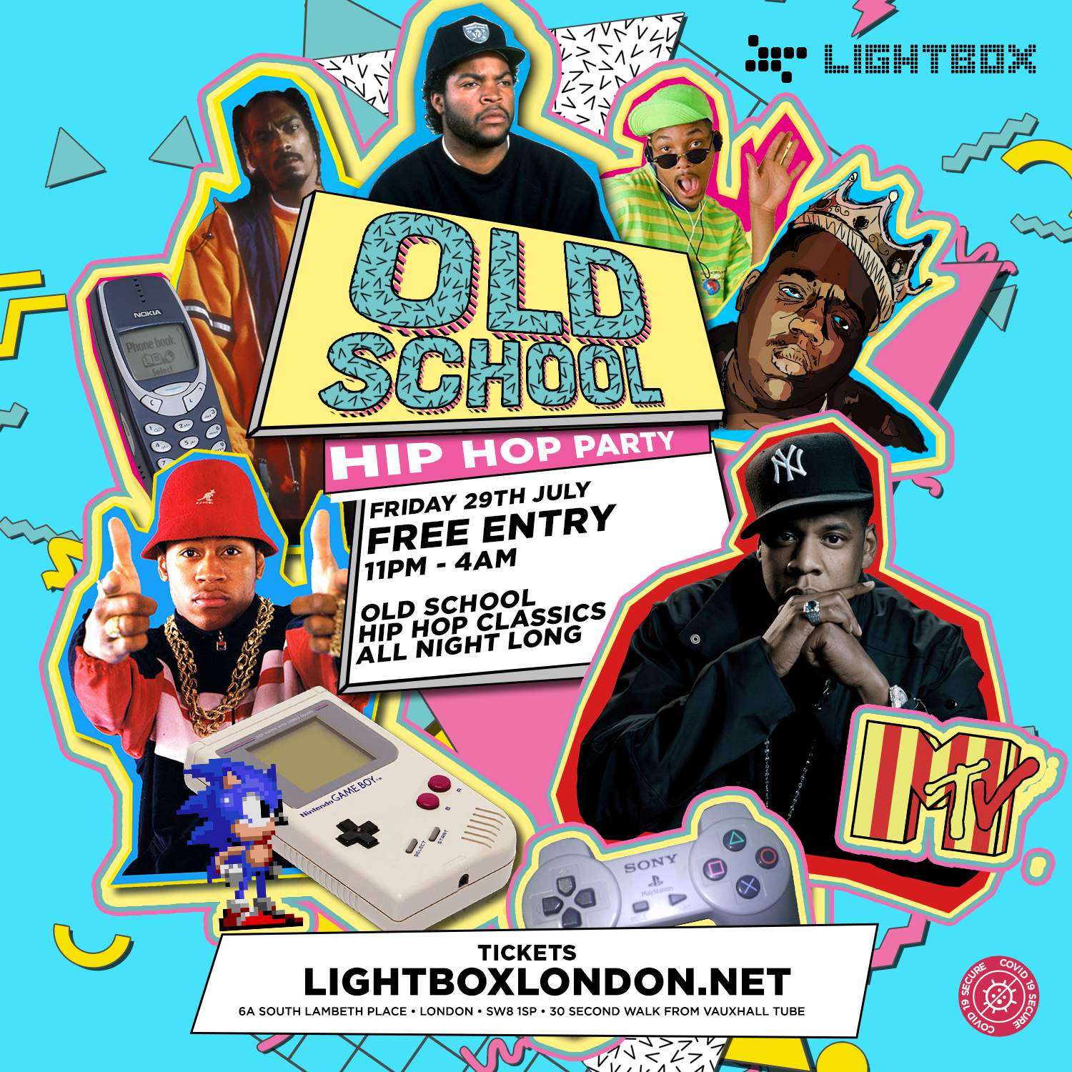 Free Entry - Old School Hip Hop party at Lightbox, London