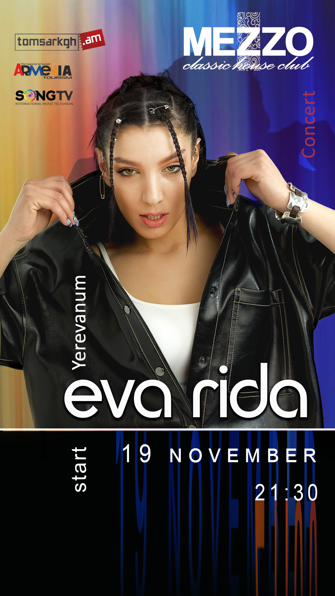 EVA Rida Concert in Yerevan at TBA - Mezzo, Armenia