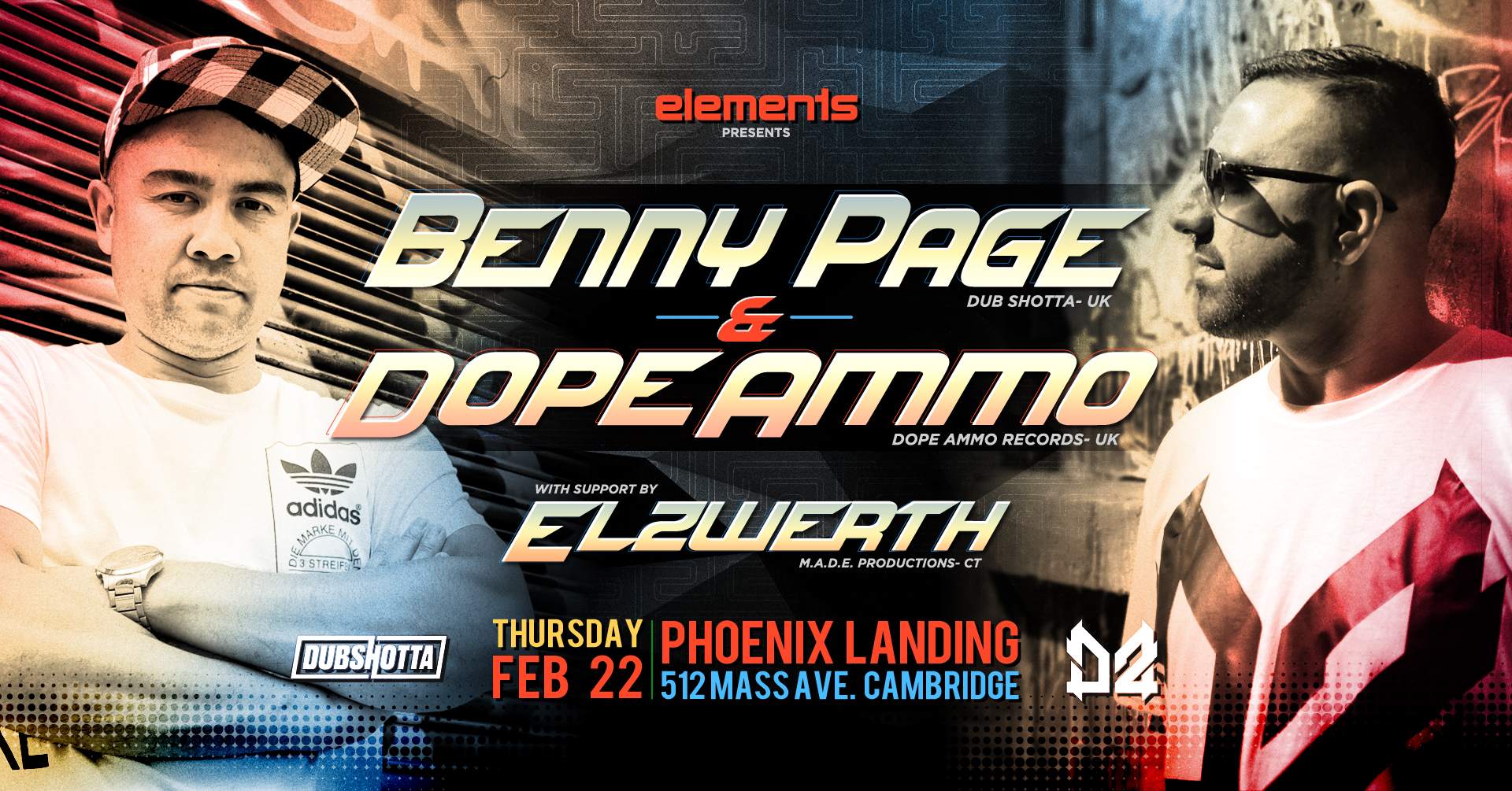 elements - Benny Page & Dope Ammo bij Phoenix Landing, Boston