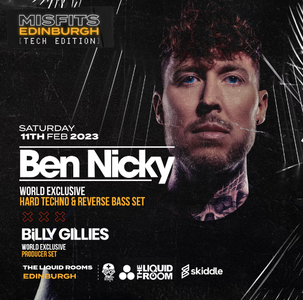 Misfit Edinburgh / Ben Nicky Hard Techno Set at The Liquid Room, Edinburgh