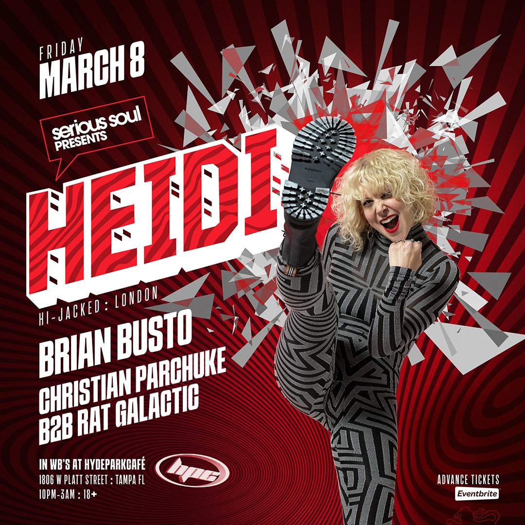 DJ Heidi (Hi-Jacked, London) at Hyde Park Cafe, Tampa Bay