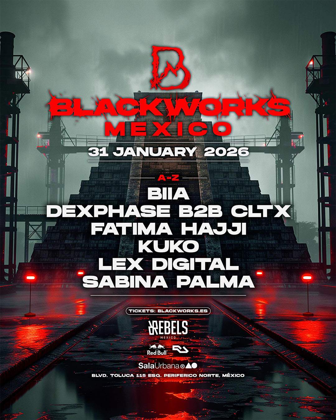 Rebels MX presenta: Blackworks en Sala Urbana, Ciudad de México · Entradas