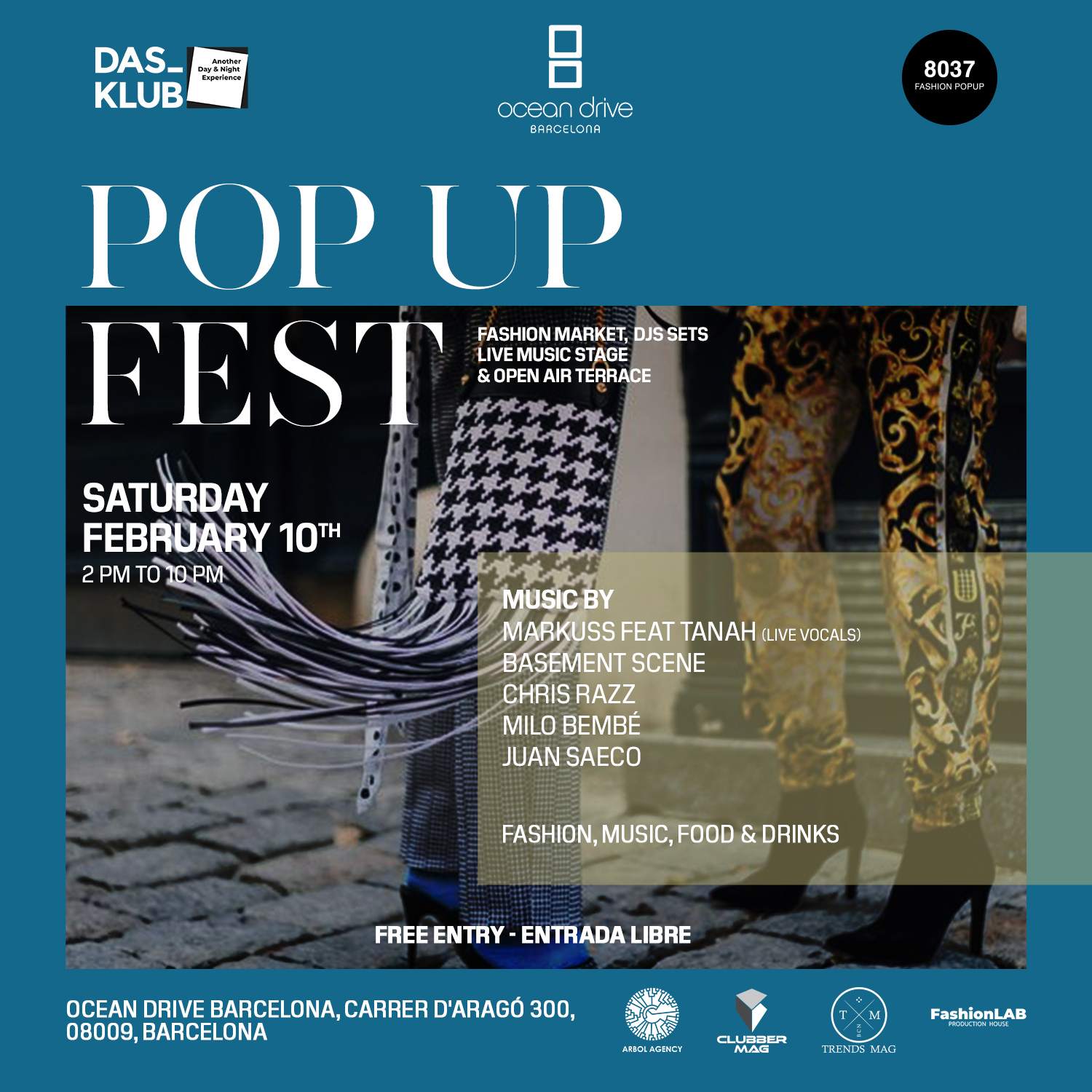 DAS-KLUB pres POP UP FEST Fashion and Music / Open Air Terrace & Music ...