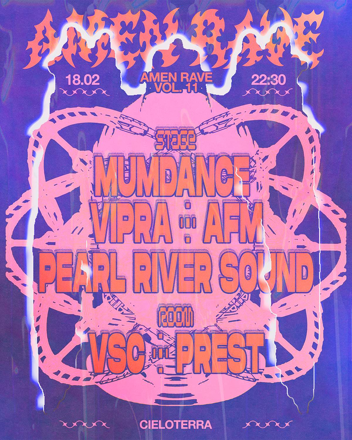 AMEN rave - vol.11 ft Mumdance & VIPRA at Cieloterra, Rome