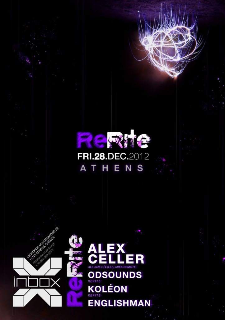 Rerite presents Alex Celler en Club Inbox, Athens
